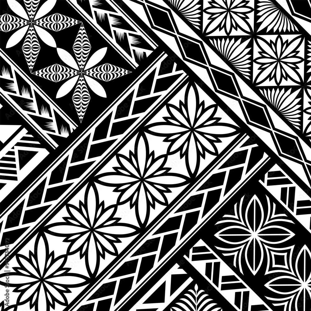 Maori Polynesian pattern design illustrations on a transparent background. Polynesian tattoo ...