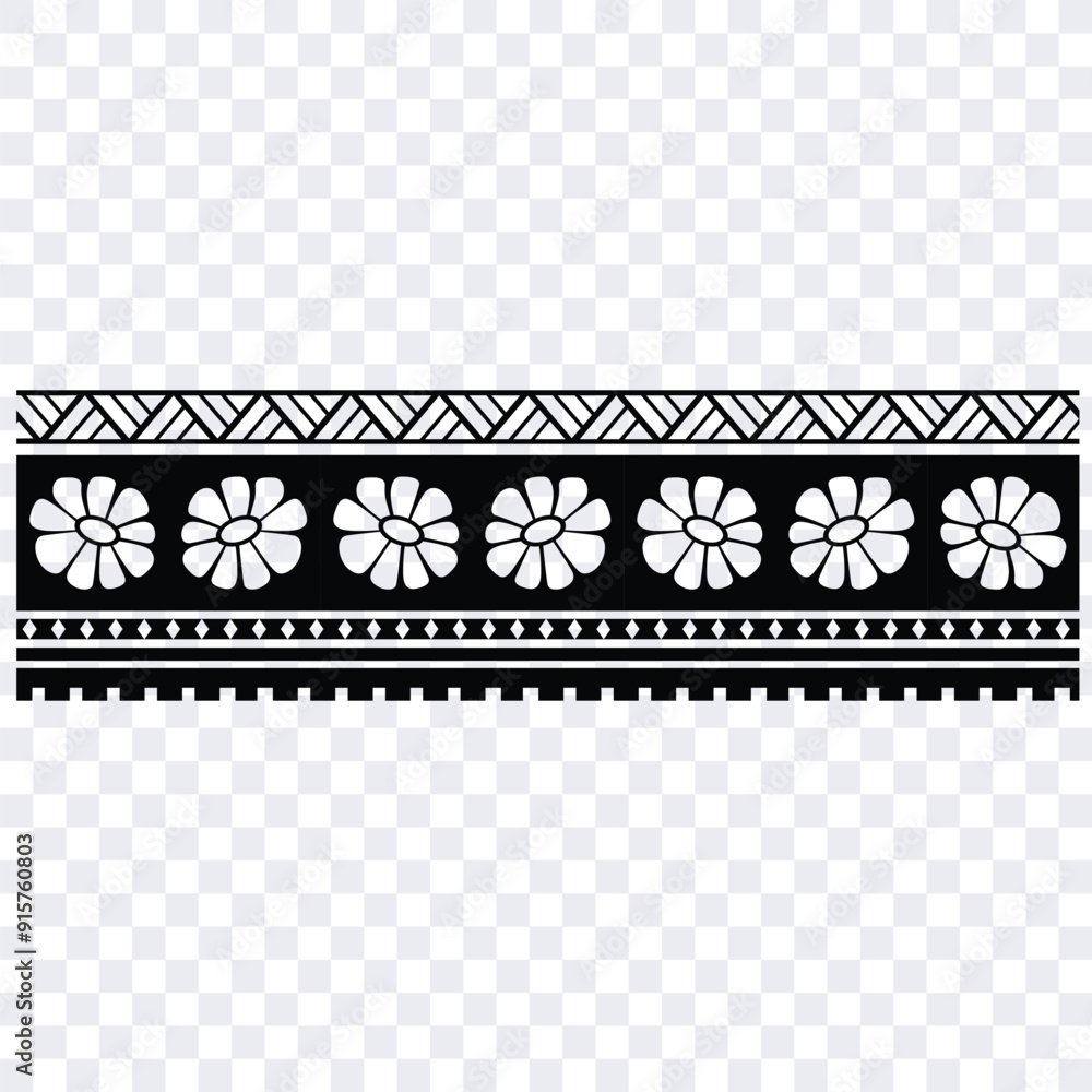 Polynesian pattern tribal tattoo border. Tribal tattoo geometric fore ...