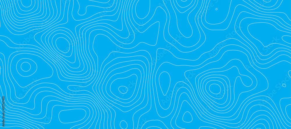 Light blue luxury topographic lines map background .modern technology ...