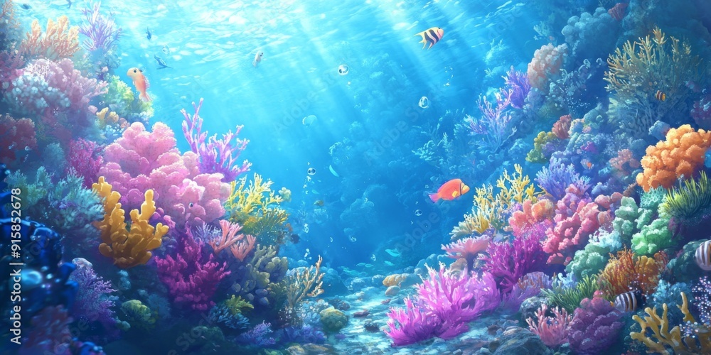 Coral Carnival: An Anime-Inspired Underwater Celebration with Coral ...
