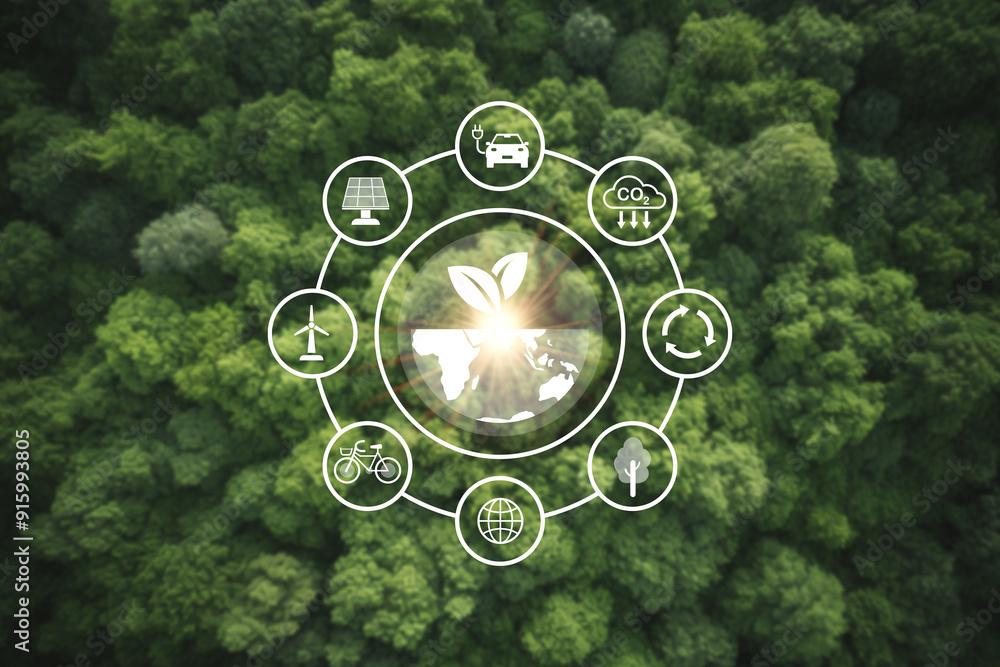 net zero target and carbon credit.CO2 emission reduction to stop global ...