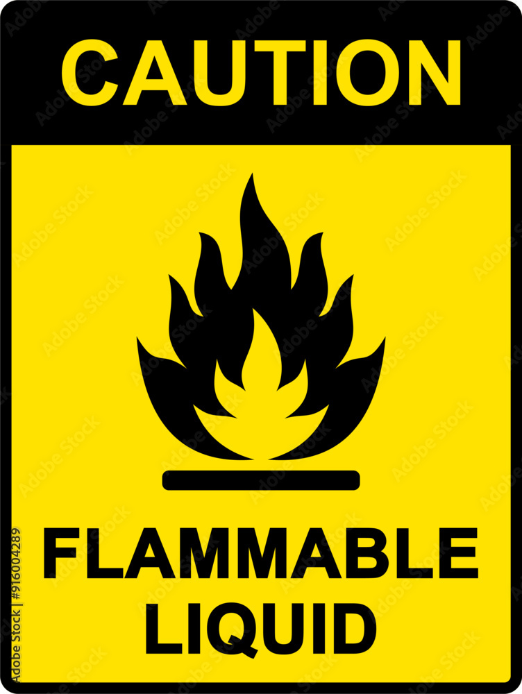 Flammable substances sign. Vector illustration of GHS hazard pictogram ...