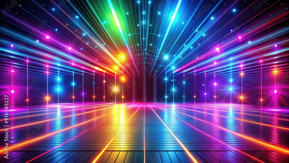 Abstract club background with horizontal gradient lens blur light ...