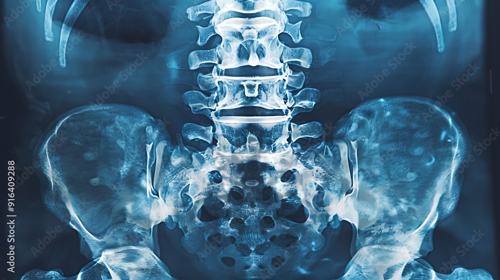 Pediatric pelvic X-ray showing clear fractures and bone alignment ...