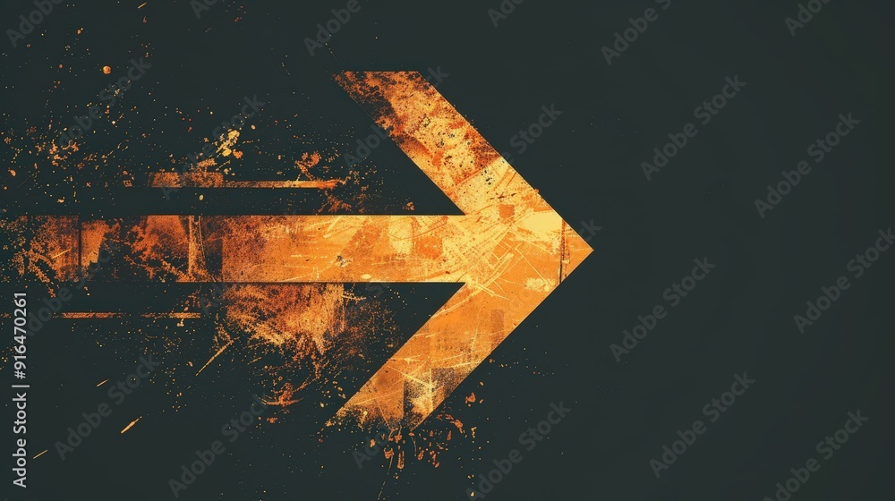 Create an arrow incorporated into a text design. How do you blend the ...