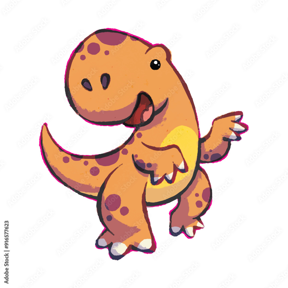 cute cartoon tyrannosaurus rex t rex dinosaur vector illustration for ...