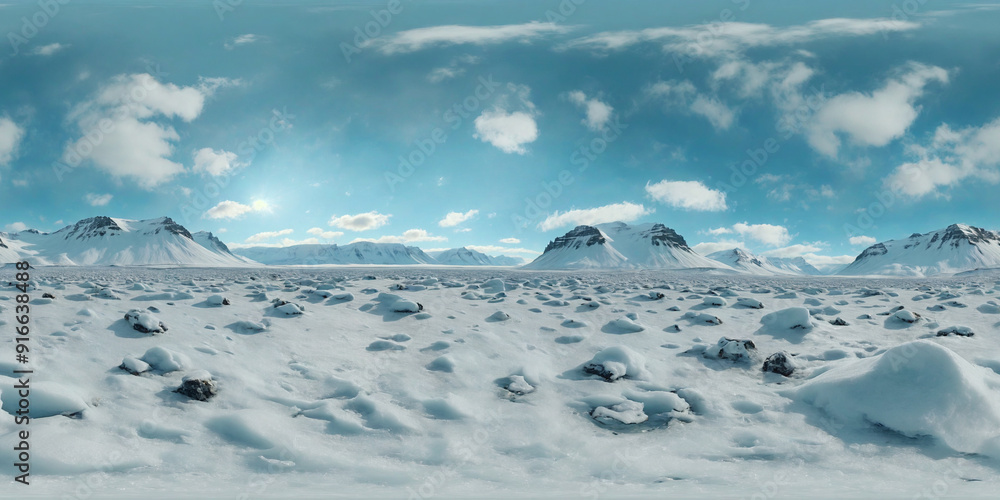 HDRI Icy Landscape Equirectangular Panorama 3 Stock Illustration ...