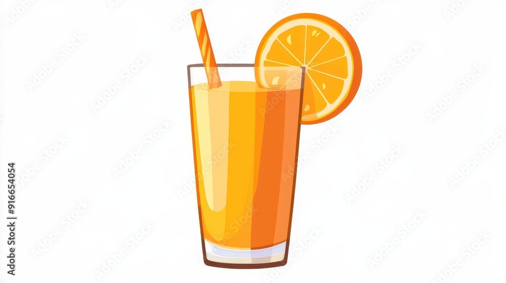 A glass of orange juice clipart, beverage element, pixel art style ...