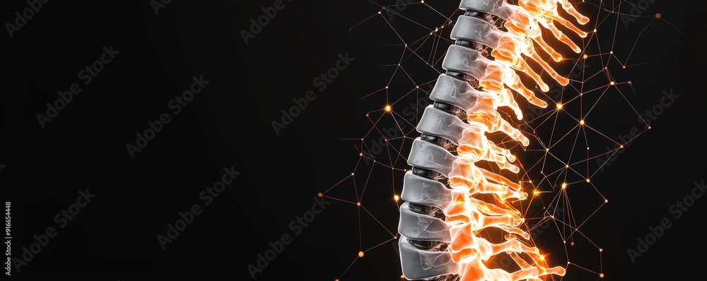 Human Spine Anatomy Illustration: A Detailed 3D Representation of the ...