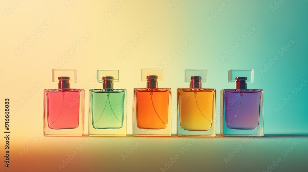 Please represent the fragrance notes as an abstract color gradient ...