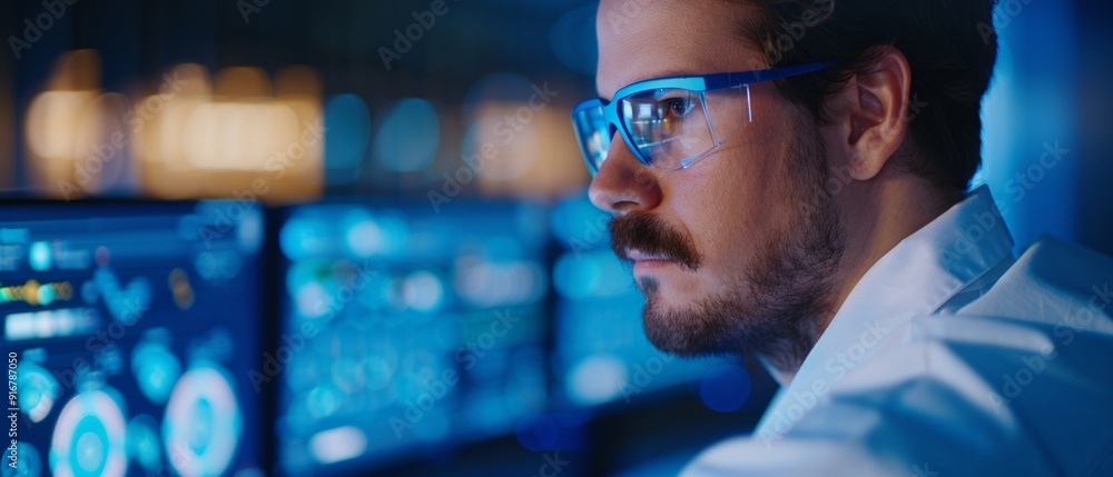 Expert worker using specialized equipment, upholding standards in a ...