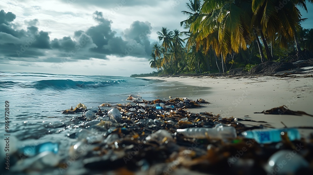 Plastics and other refuse has washed ashore a remote island in the ...
