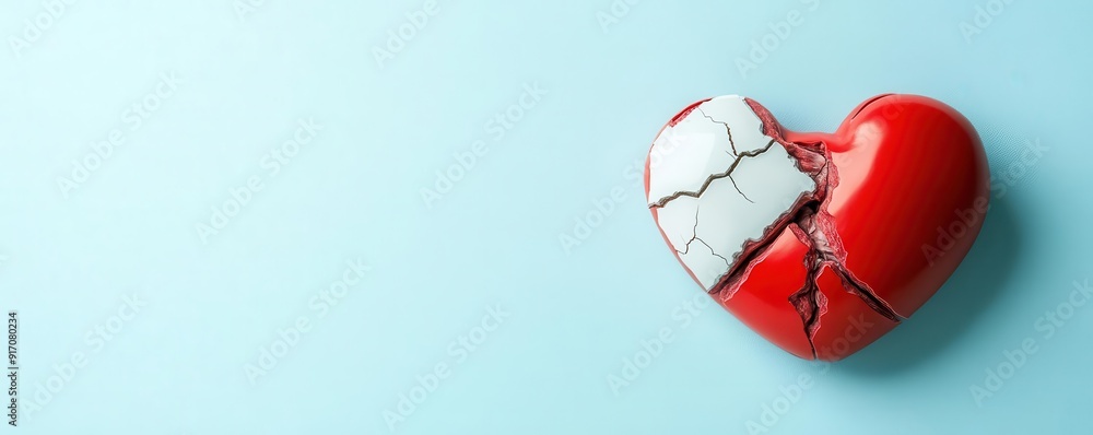Split image showing a healthy heart on one side and a heart with ...