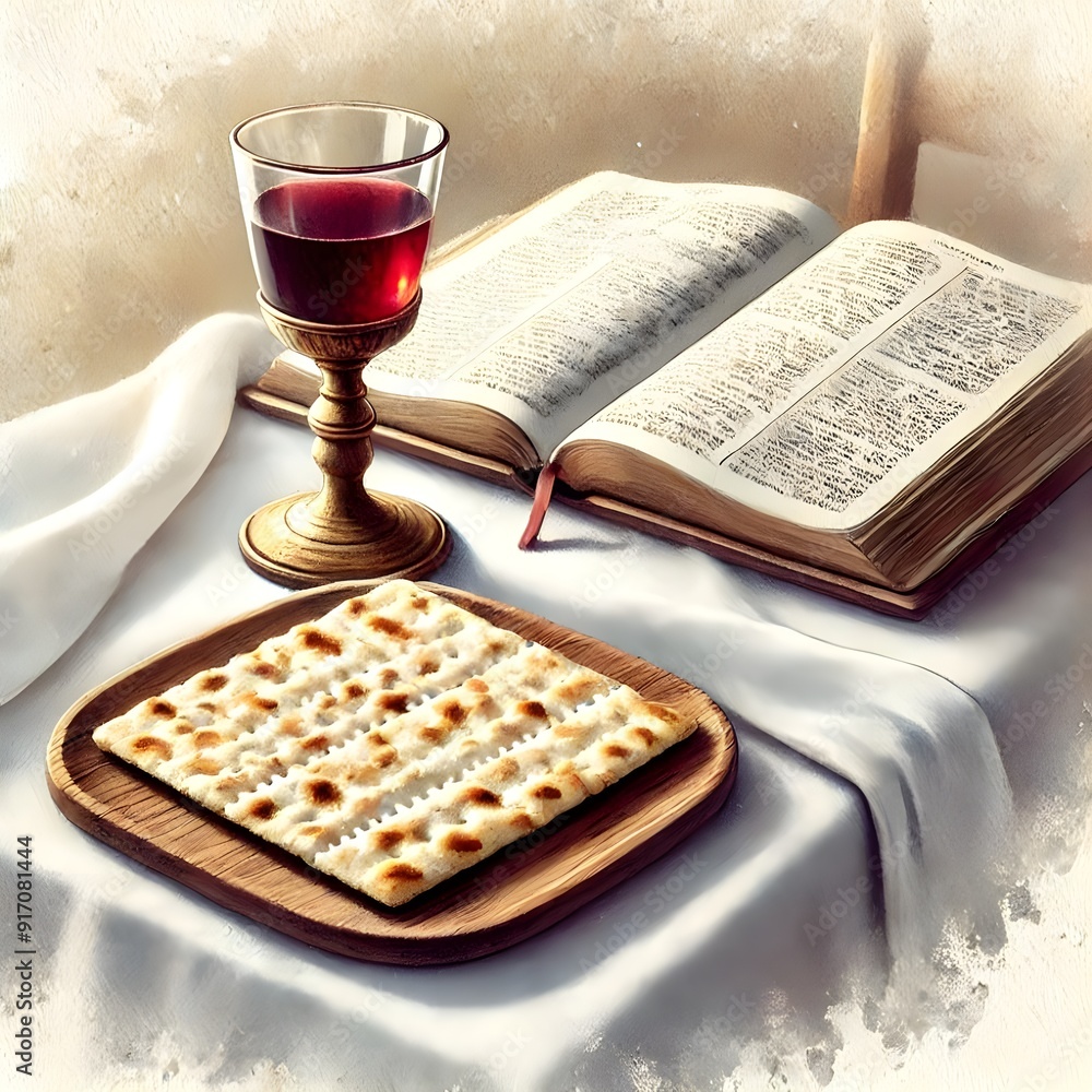 Holy Communion Ceremony , Passover ceremony from the Bible Stock ...