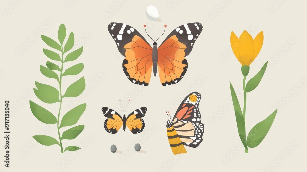 Design an infographic that explains the life cycle of a butterfly. How ...