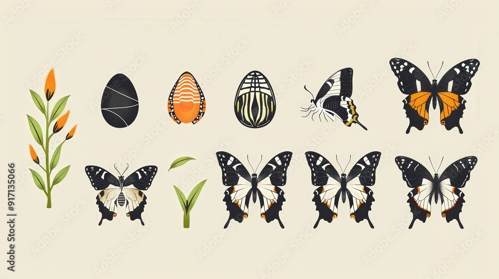 Ilustración de Stock Design an infographic that explains the life cycle ...