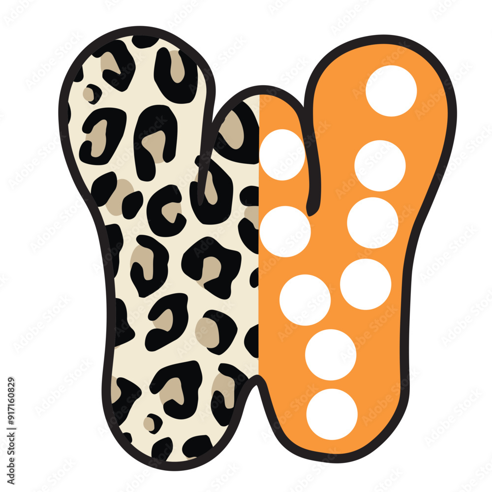 doodle bright polka leopard half font svg png, Doodle Dots Alphabet ...