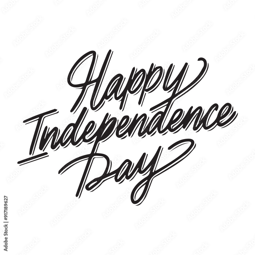 Happy Independence Day Calligraphy lettering card calligraphy isolated ...