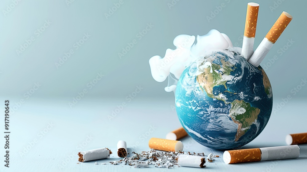 Smoking effects on the planet concept with a miniature Earth smoldering ...