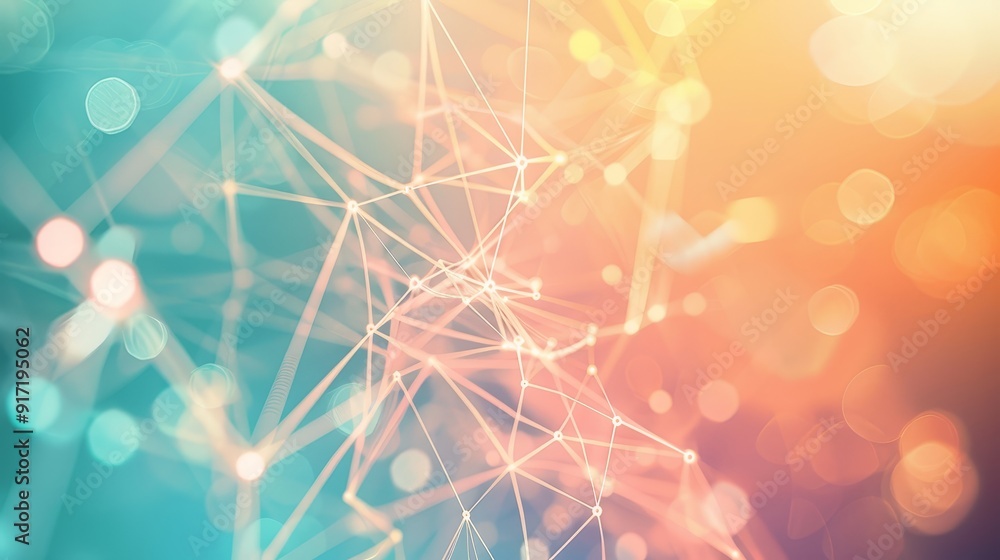 Networking focus, minimal background, extensive copy space ...