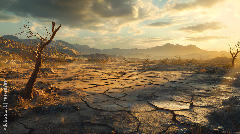 Soil Degradation with Dry and cracked land, soil pollution and ...