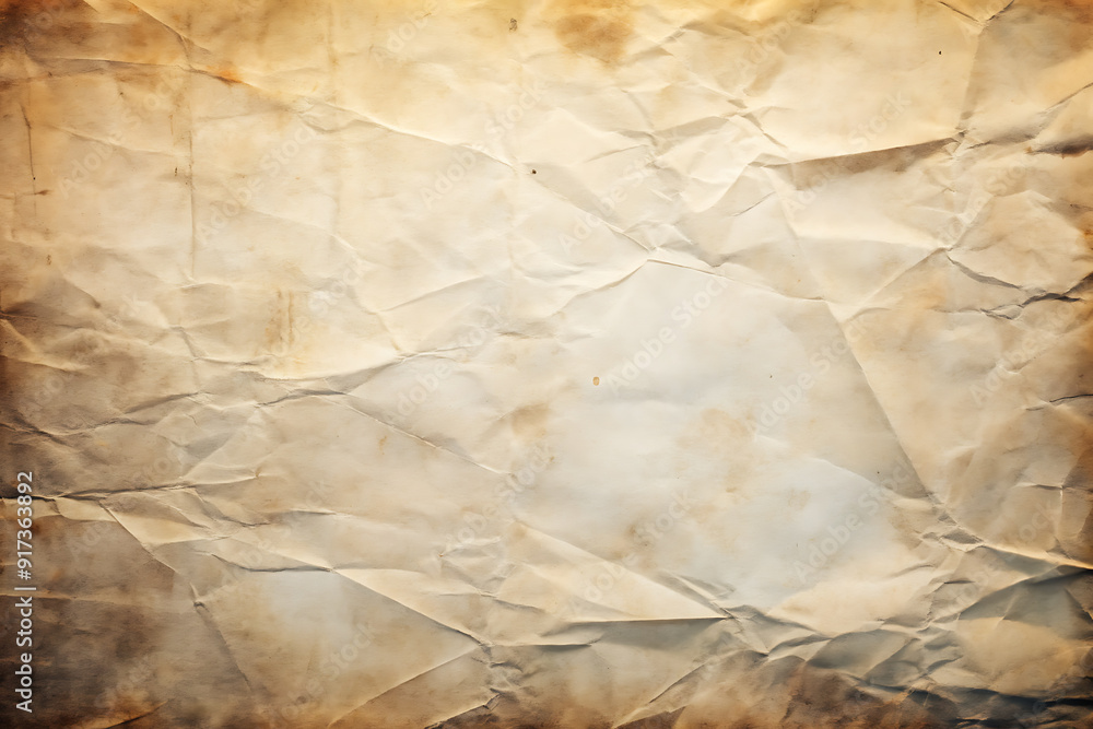 Design a vintage-style poster background featuring a white, wrinkled ...