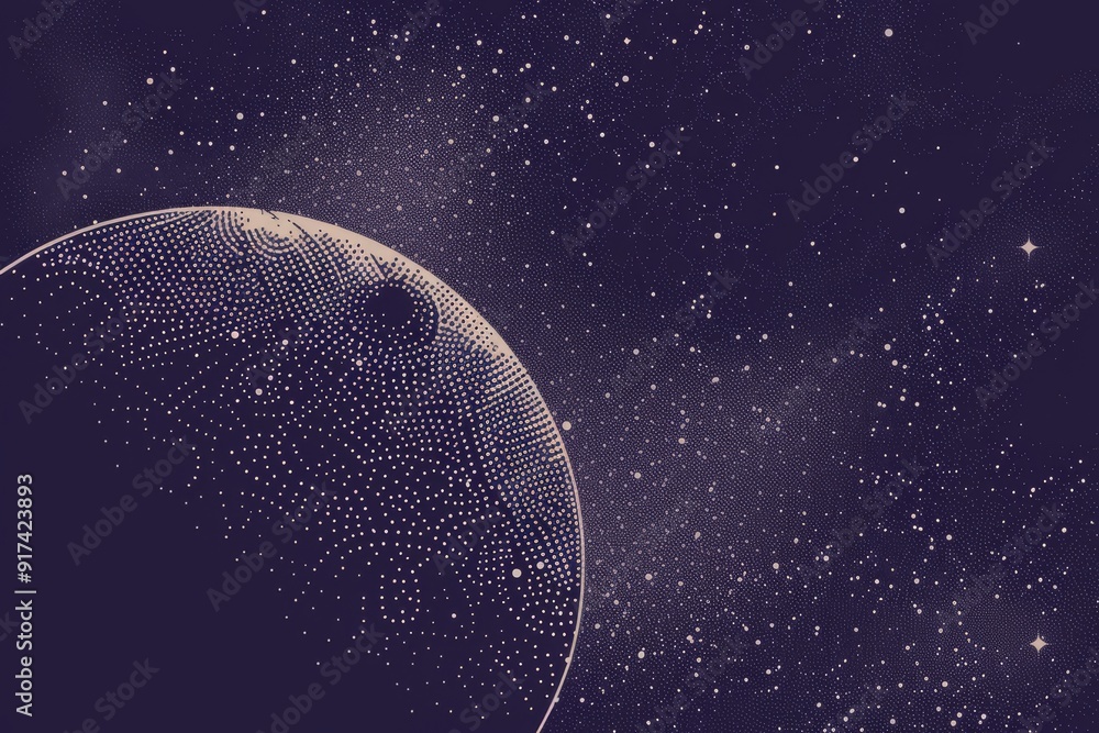 Polygons and intricated lines on a sinthwave universe background ...