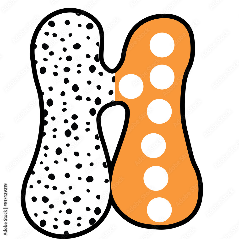 Dalmatians dots half doodle bright font alphabet polka dot dotted svg ...