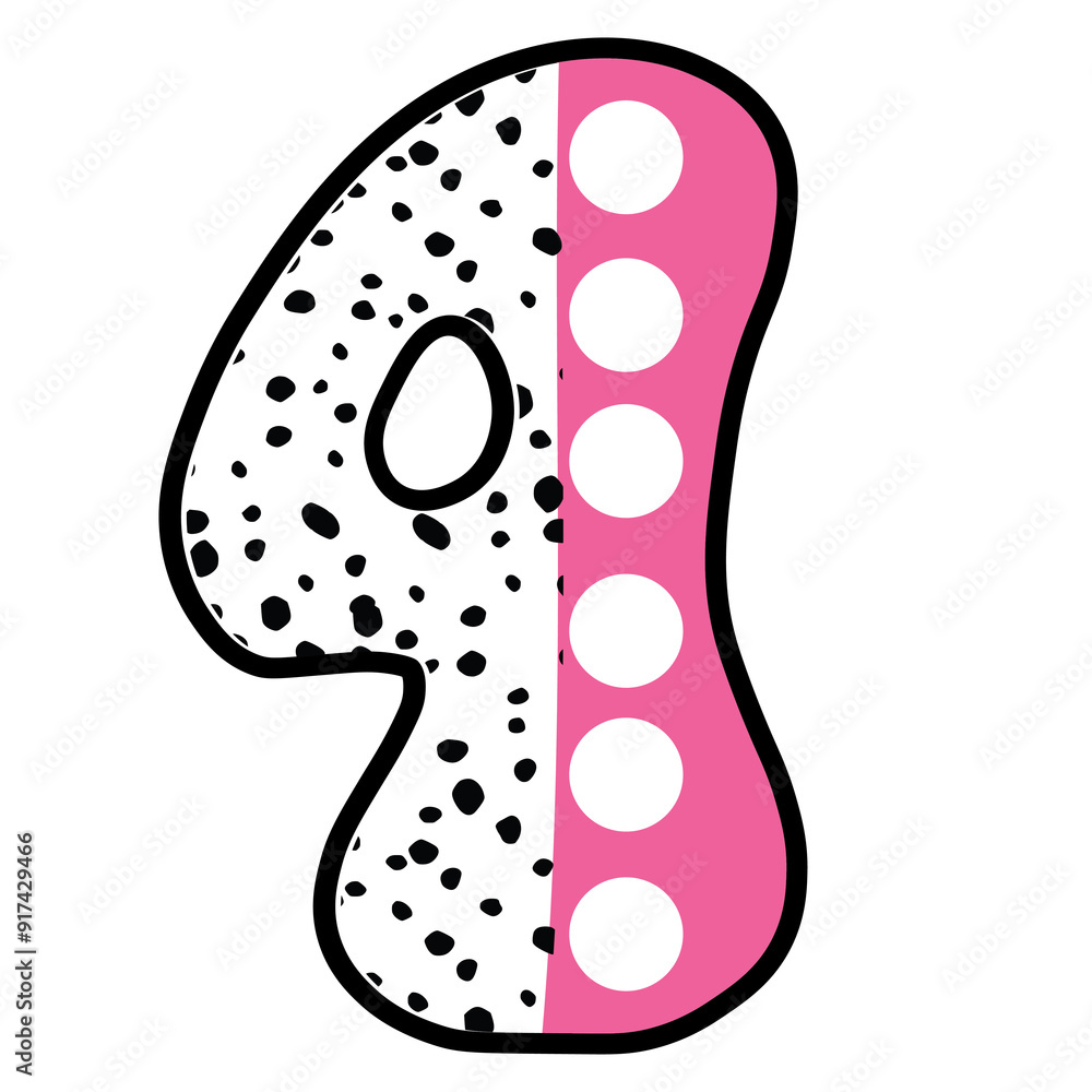 Dalmatians dots half doodle bright font alphabet polka dot dotted svg ...