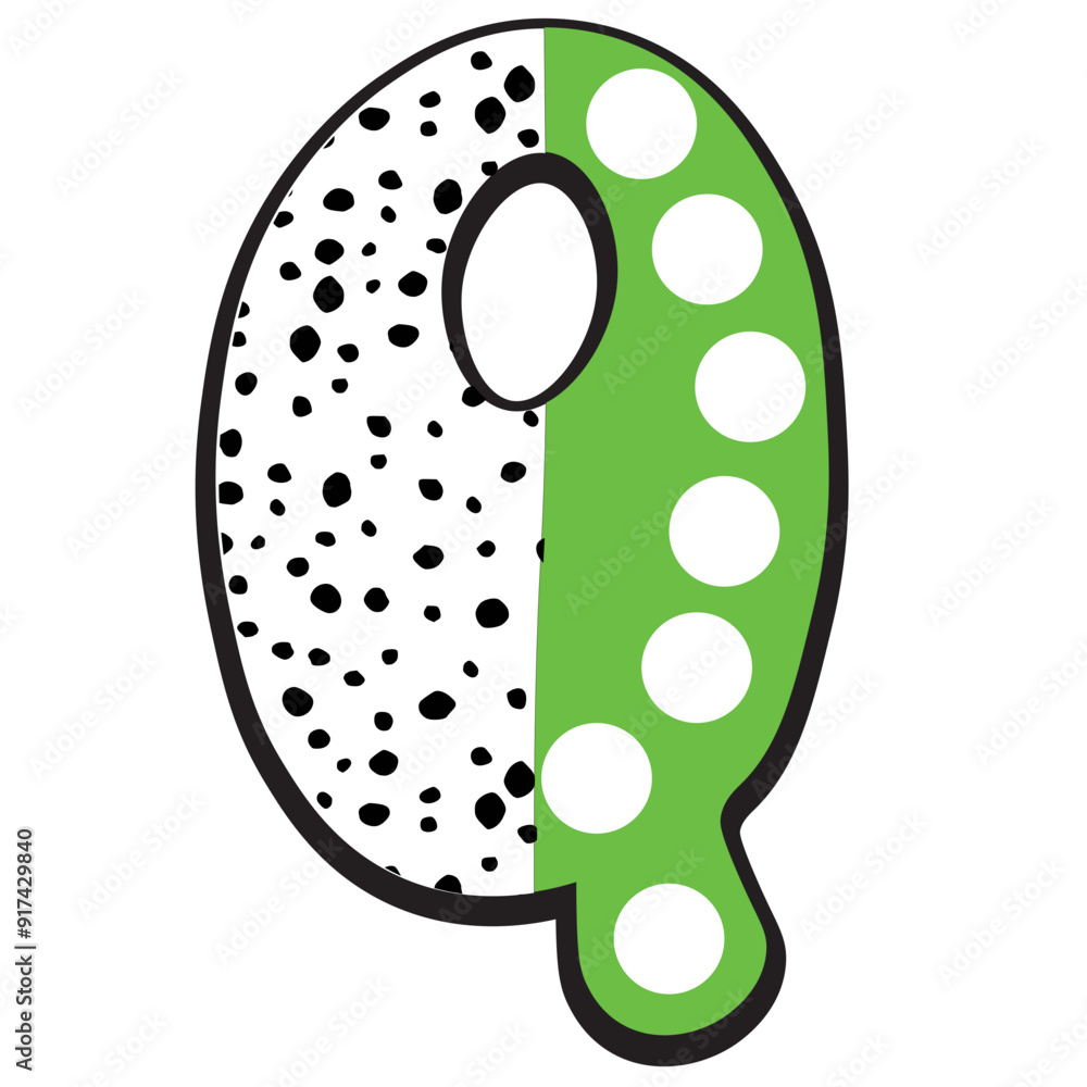 Dalmatians dots half doodle bright font alphabet polka dot dotted svg ...