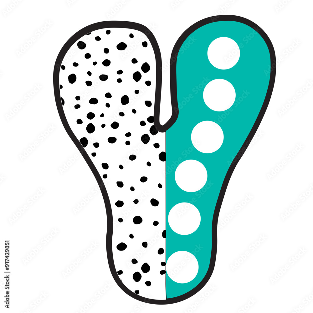 Vector de Stock Dalmatians dots half doodle bright font alphabet polka ...