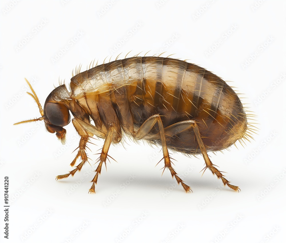 Macro Photograph of a Flea Showcasing Detailed Anatomical Features with ...