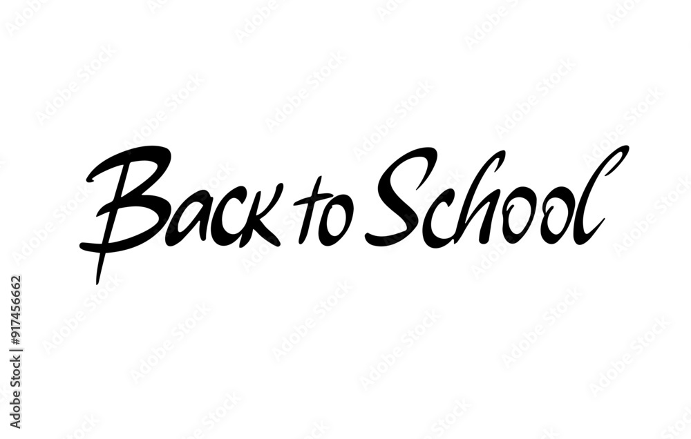 Back to school slant brush. Modern Black Lettering over white. Brushpen ...