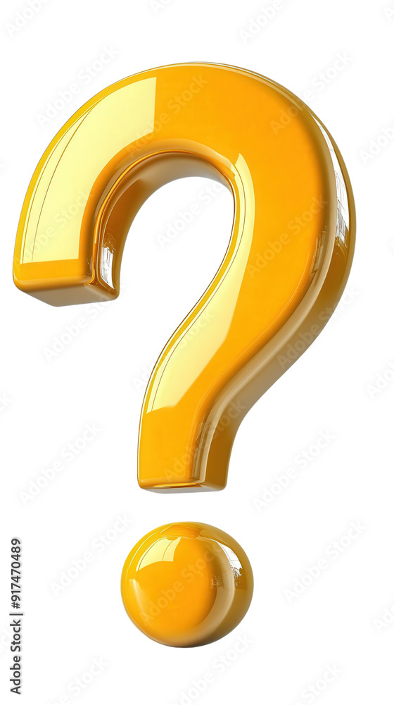 gold question mark, 3d, isolated transparent png background Stock ...