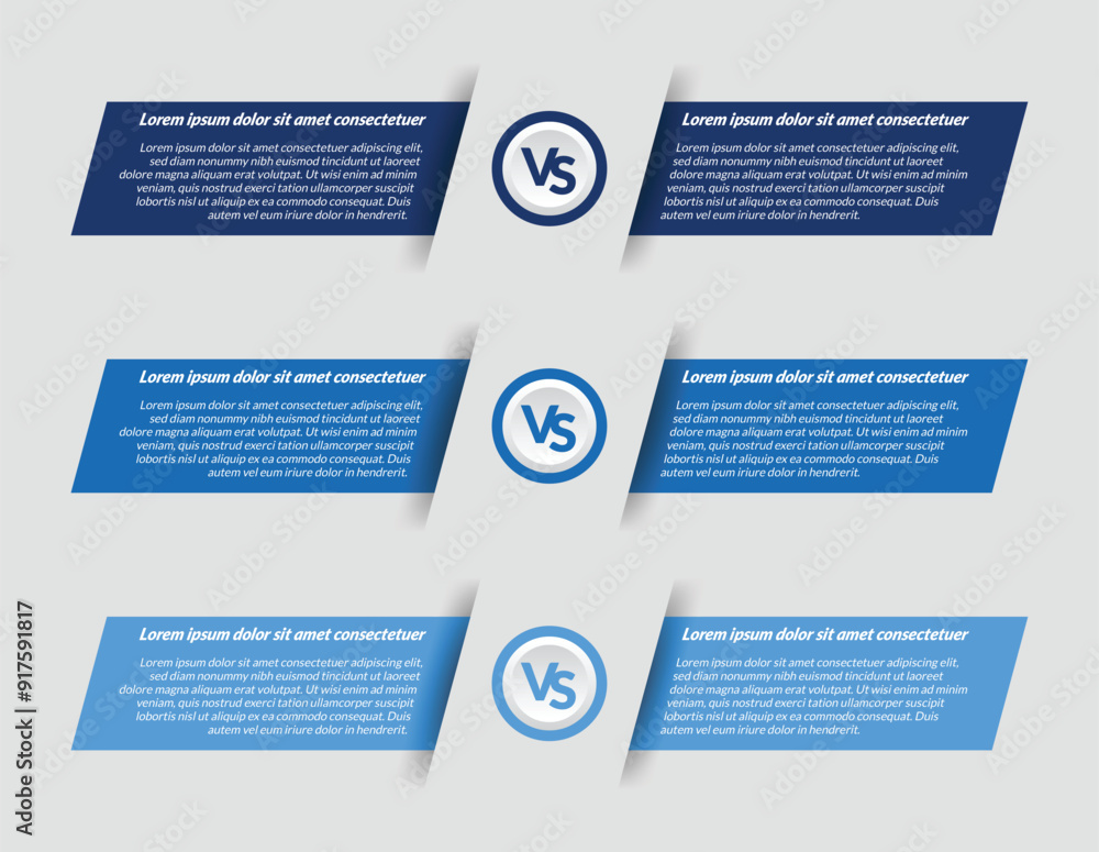 infographic versus and comparison template design concept for business ...