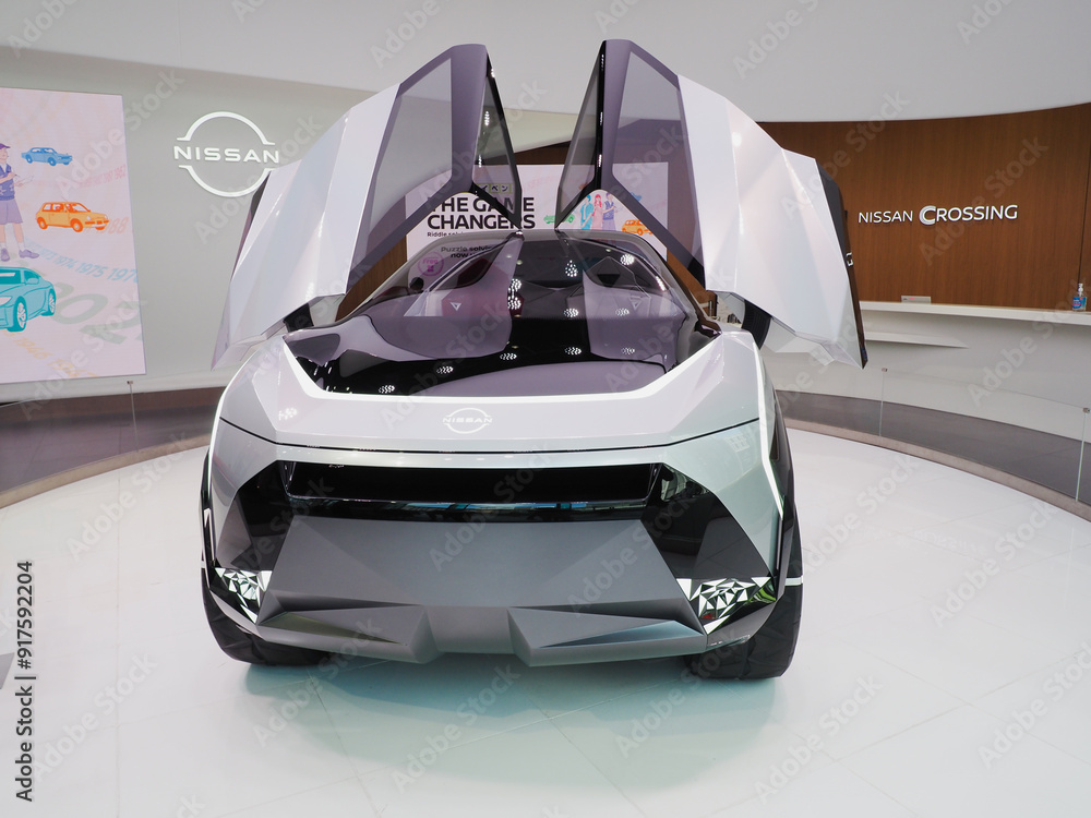 TOKYO, JAPAN - August 9, 2024: A Nissan Hyper Punk concept car with its ...