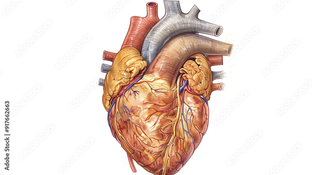 Human heart diagram cross-section, heart anatomy, heart structure ...