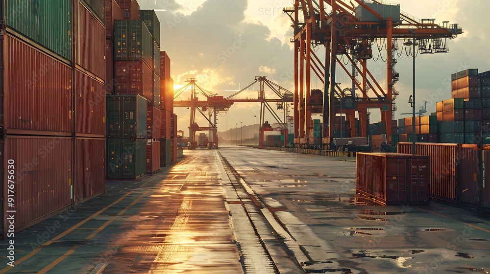 Shipyard cargo container sea port freight forwarding service logistics ...