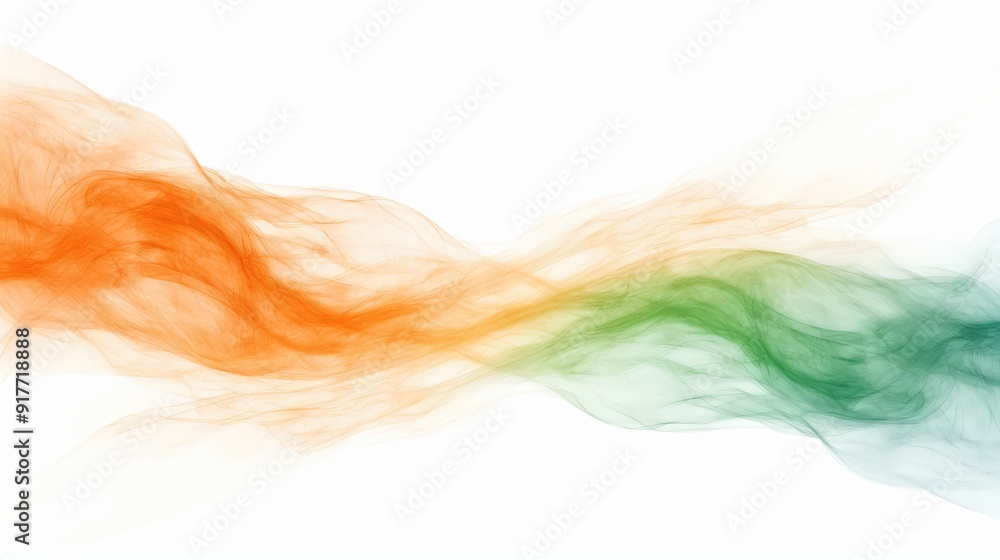 Abstract Indian Flag Wave Ethereal Tricolour Flow for Creative and ...