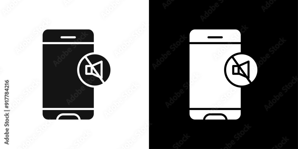 silent phone icon Symbol mark in filled style Stock Vector | Adobe Stock