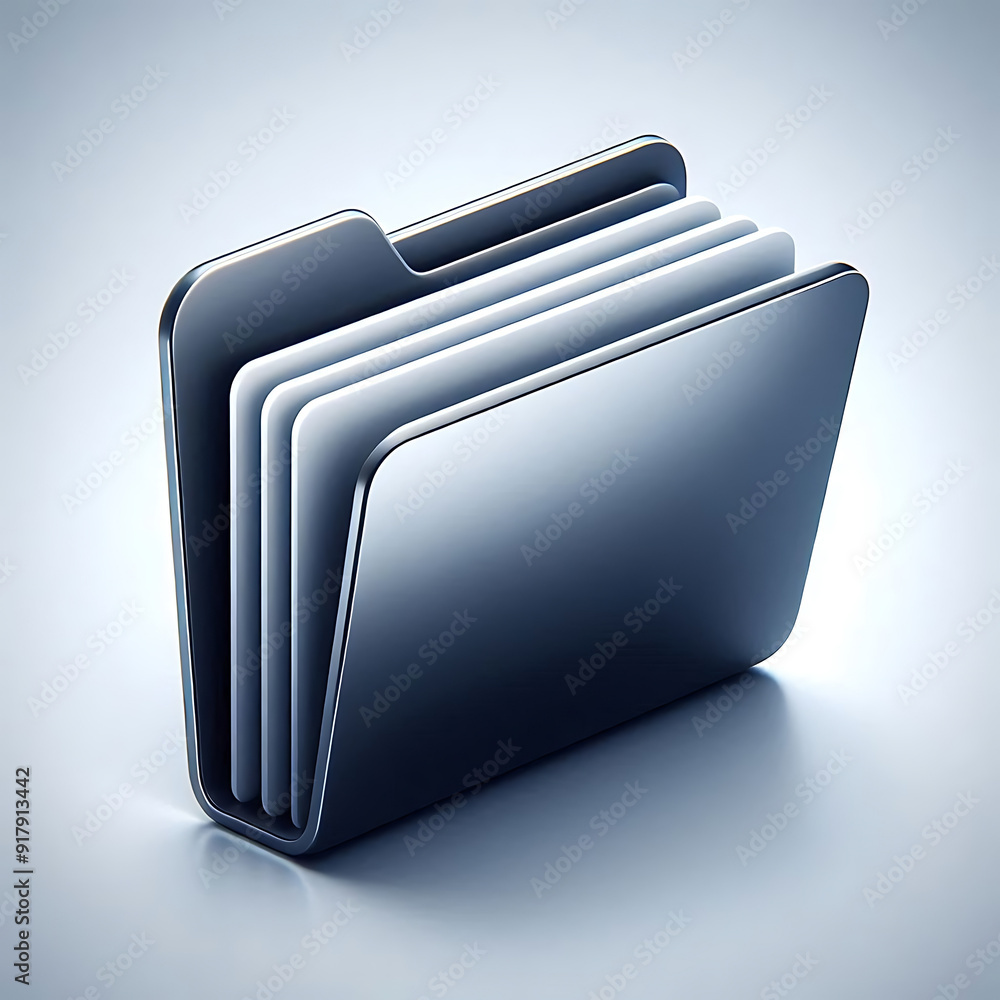 Glossy Folder Icon for Digital File Management and Organization Stock ...