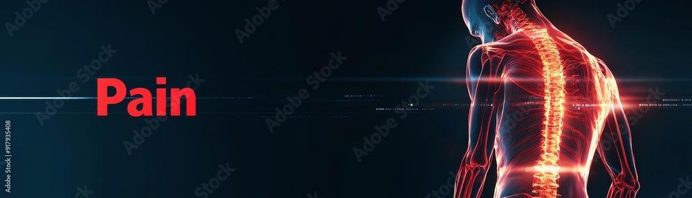 Intense Pain Visualization: Human Body Silhouette with Highlighted Pain ...