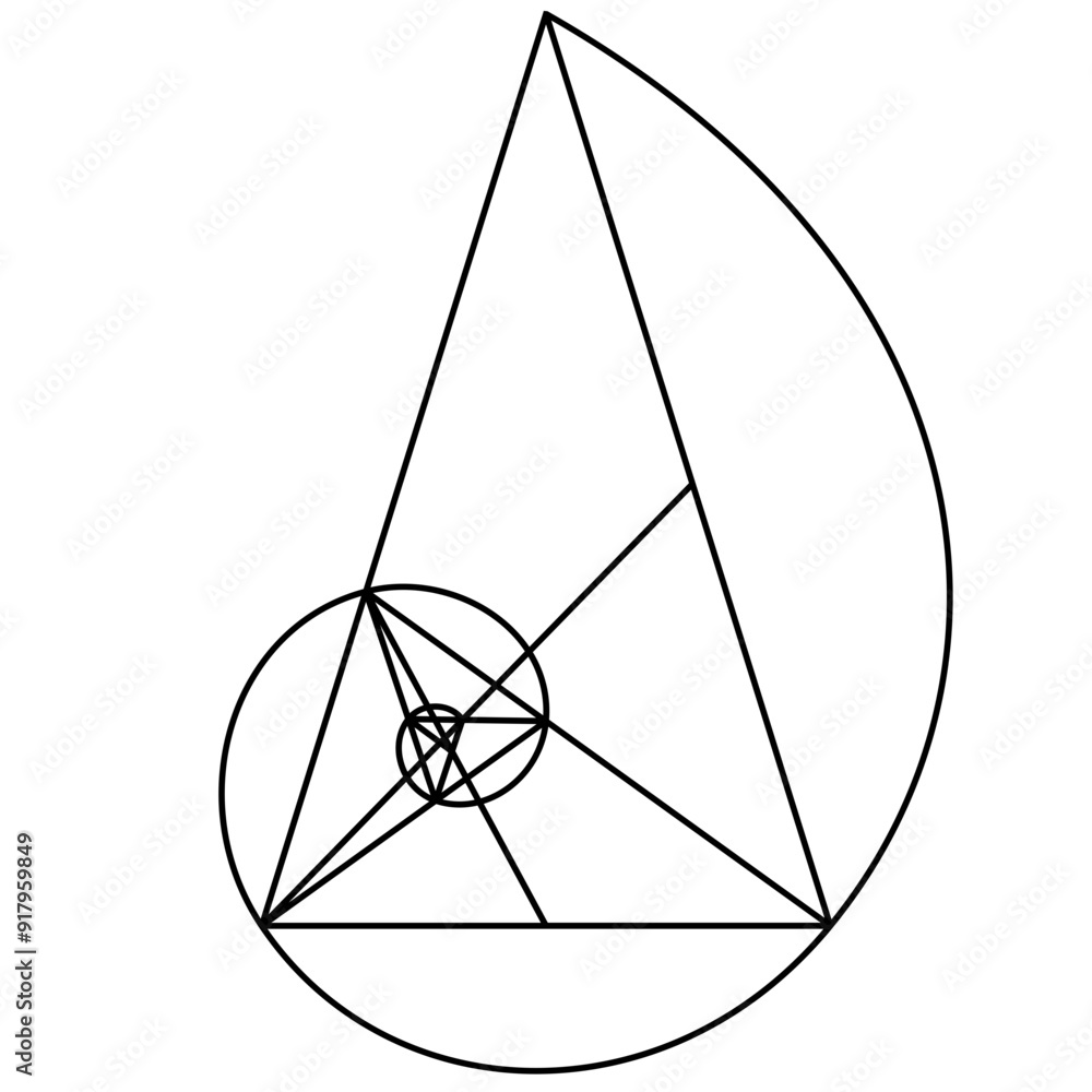 Golden Ratio, Phi, Fibonacci Sequence Illustration, Mathematical ...