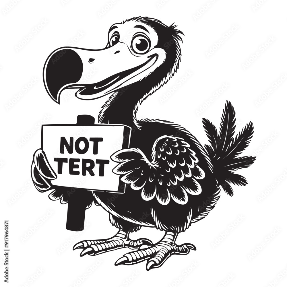 Dodo Clipart, Flightless bird outline design, Raphus cucullatus ...