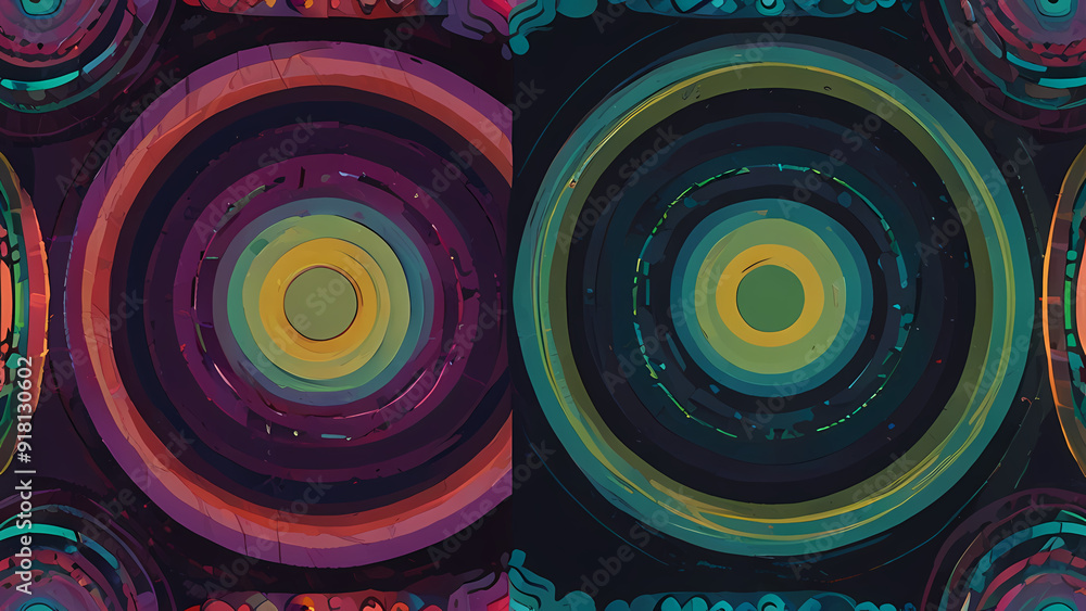 abstract background using concentric circles that ripple outward ...