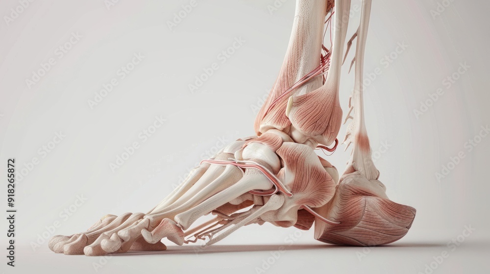 Medical illustration of the foot anatomy. Stock Photo | Adobe Stock