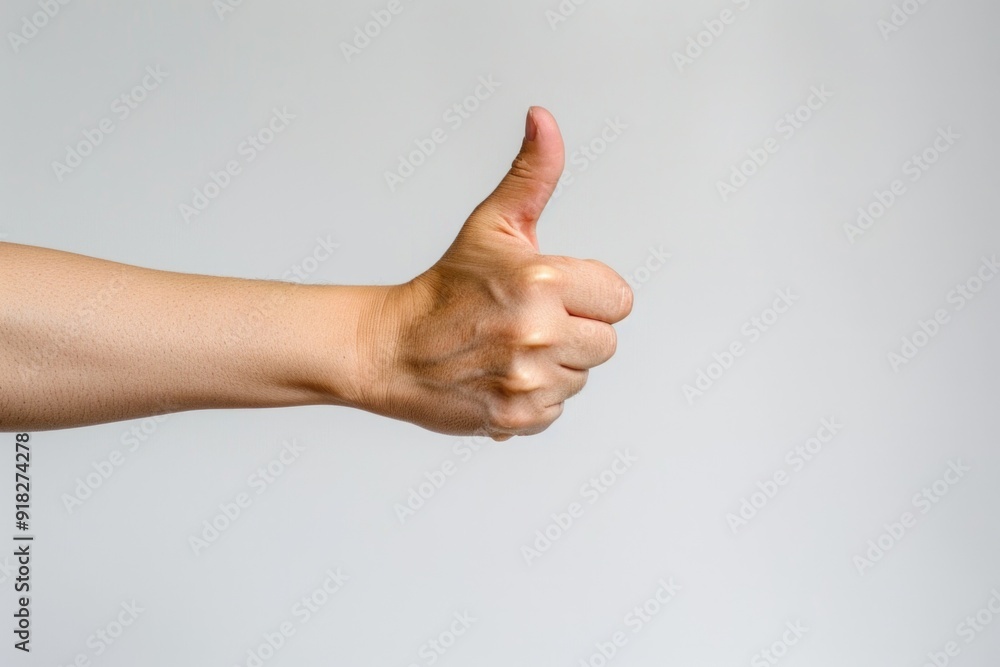 Thumbs Up Gesture Signifying Approval and Agreement - Perfect for ...