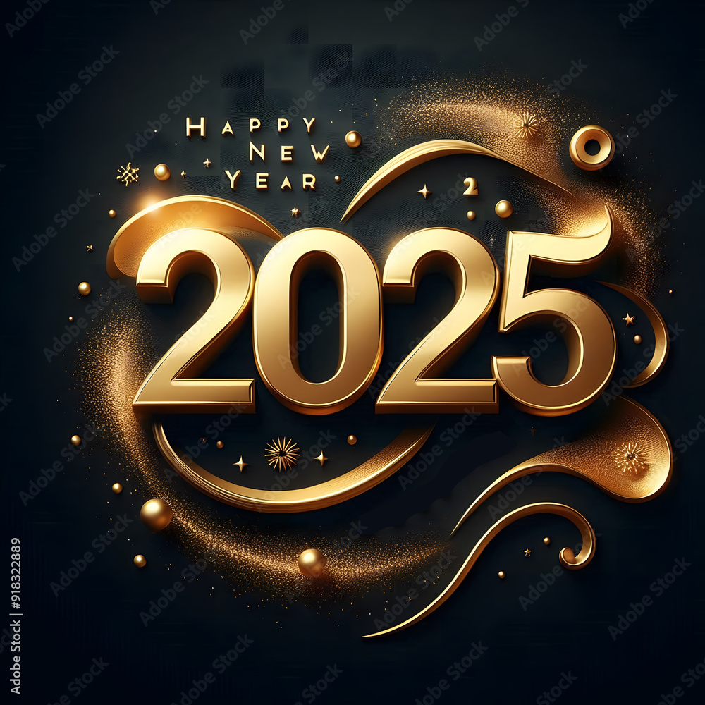 2025 Happy New Year. Trendy new year 2025 design template. Stock Photo ...