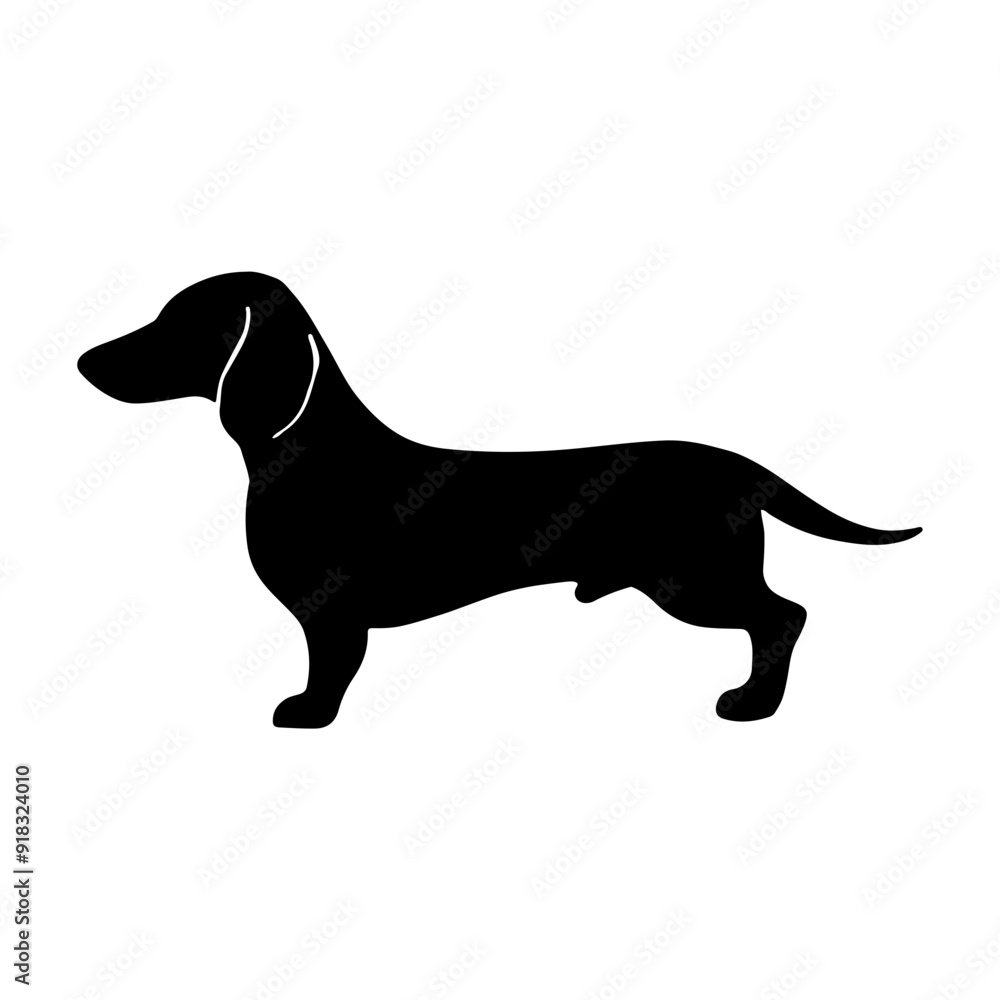 Dachshund Dog Svg, Clip Art Cut File, Silhouette png, Instant Digital ...