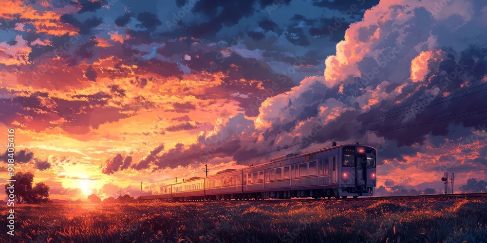 Whimsical Animated Train Journey: A Playful Illustration of a ...